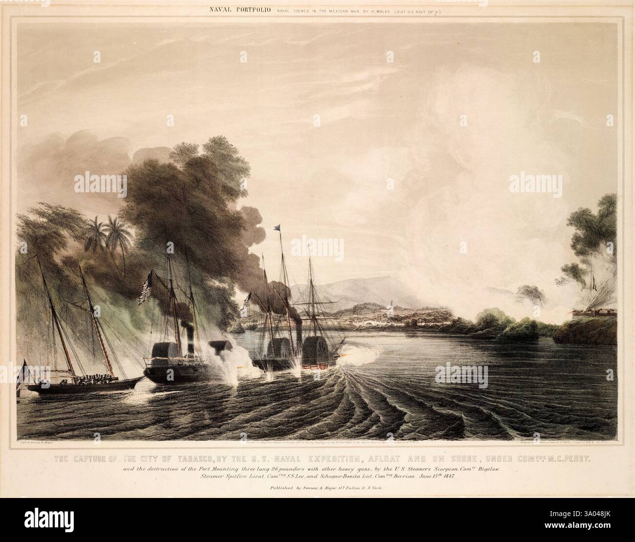 The Capture of the City of Tabasco, by the U.S. Naval Expedition ...