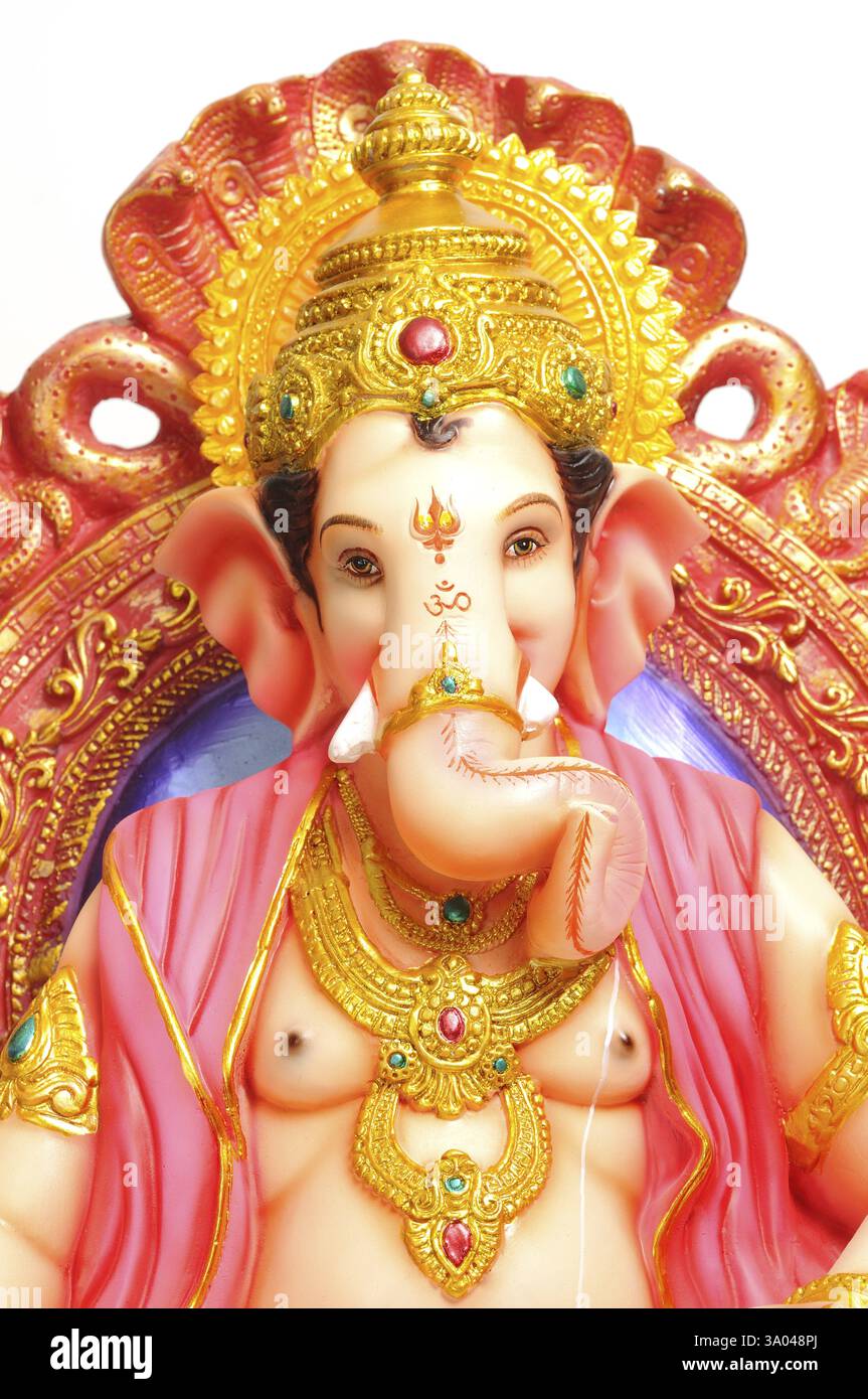 Clay statue of lord ganesh Stock Photo - Alamy