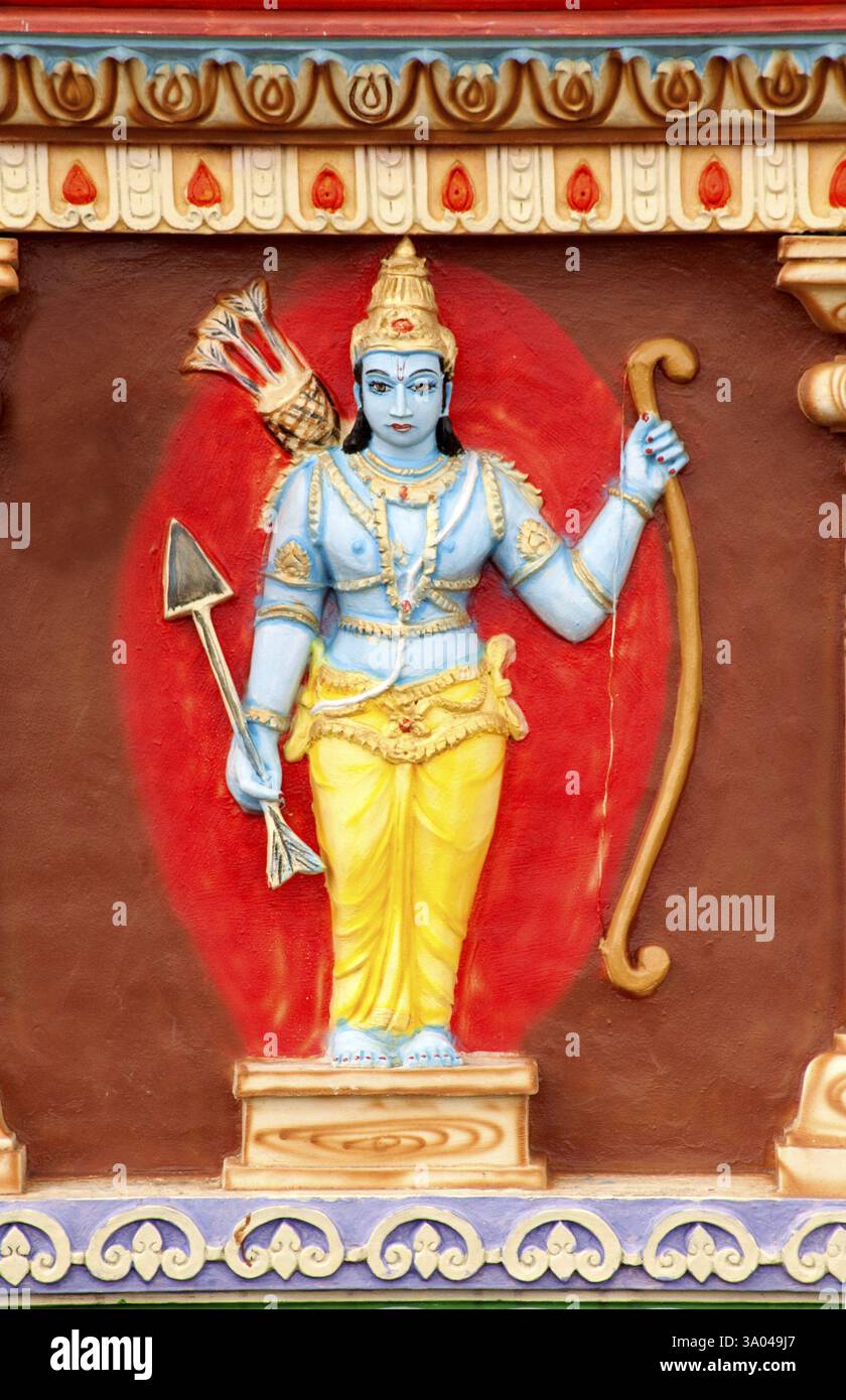 Dashavtar vishnus incarnation rama on the wall of yamai mandir at aundh ...