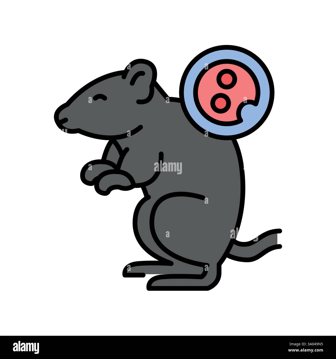 Transgenic organisms color line icon. Vector isolated element. Editable ...