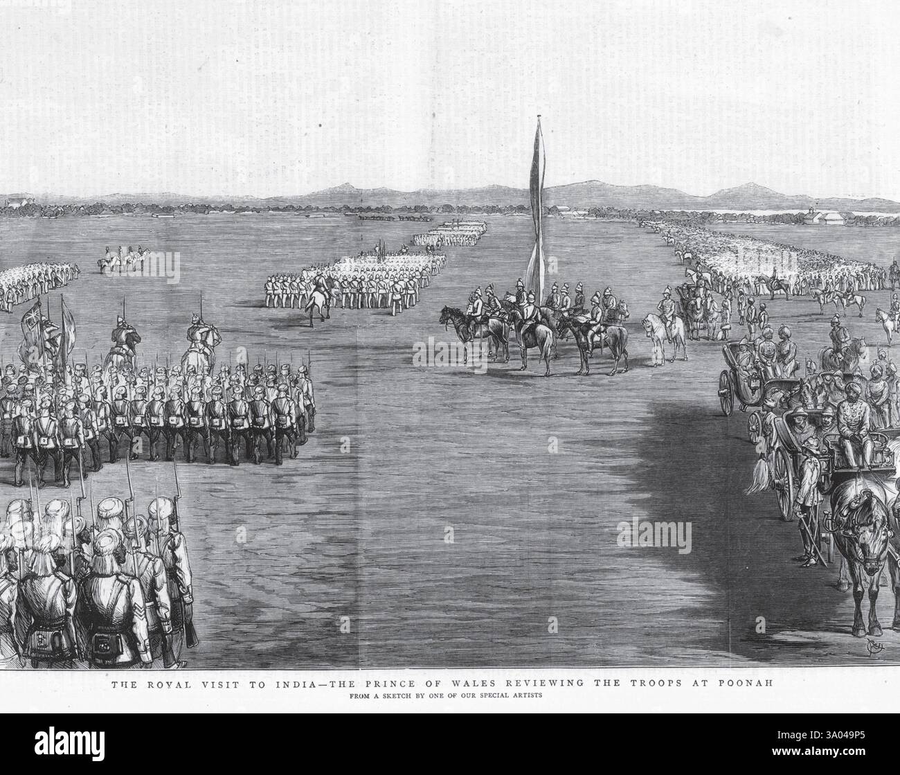 Royalty on Tour Royal visit to India Prince of Wales reviewing Troops ...