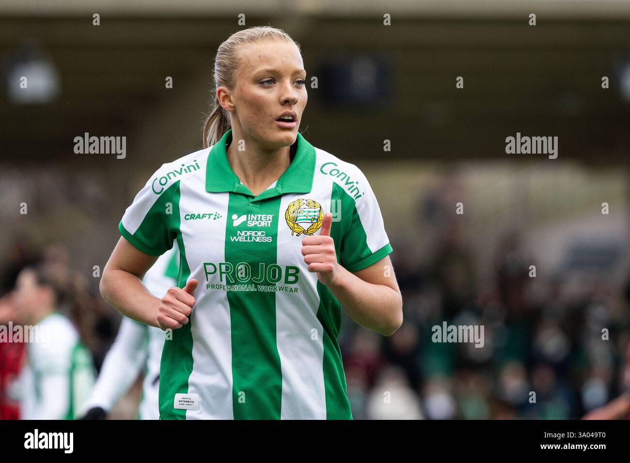 Stockholm, Sverige. 02nd Mar, 2025. 250302 Hammarbys Smilla Holmberg ...