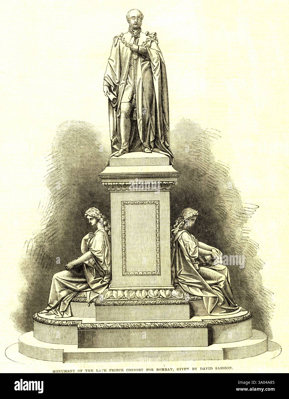 Monument of the late prince consort given by David Sassoon, Bombay now ...