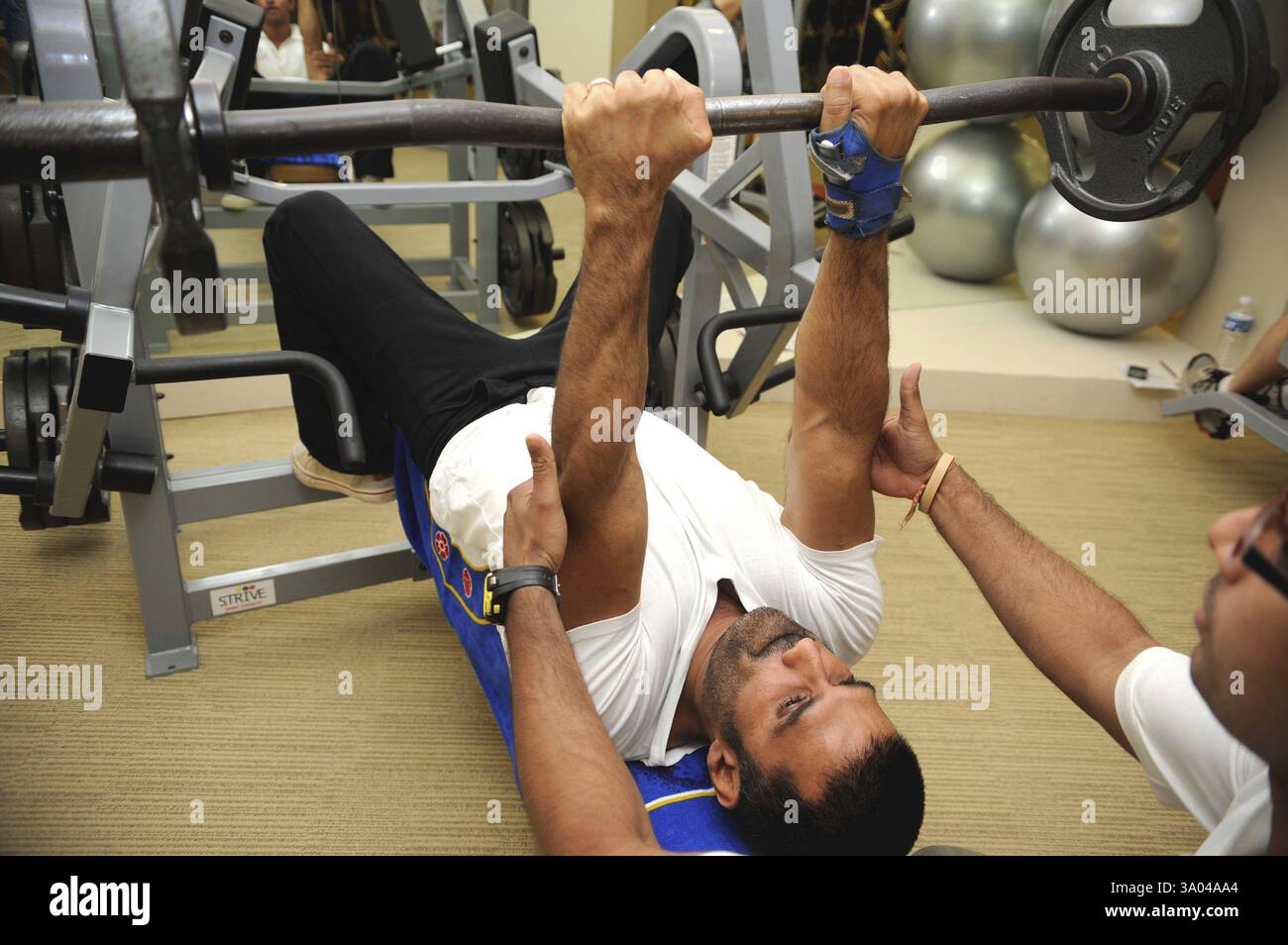 Bollywood actor sunil shetty in gym, India NO MR Stock Photo - Alamy