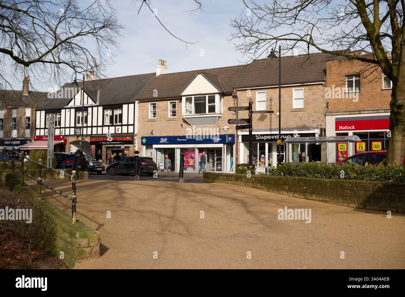 Town center in Matlock, Derbyshire, UK Stock Photo - Alamy