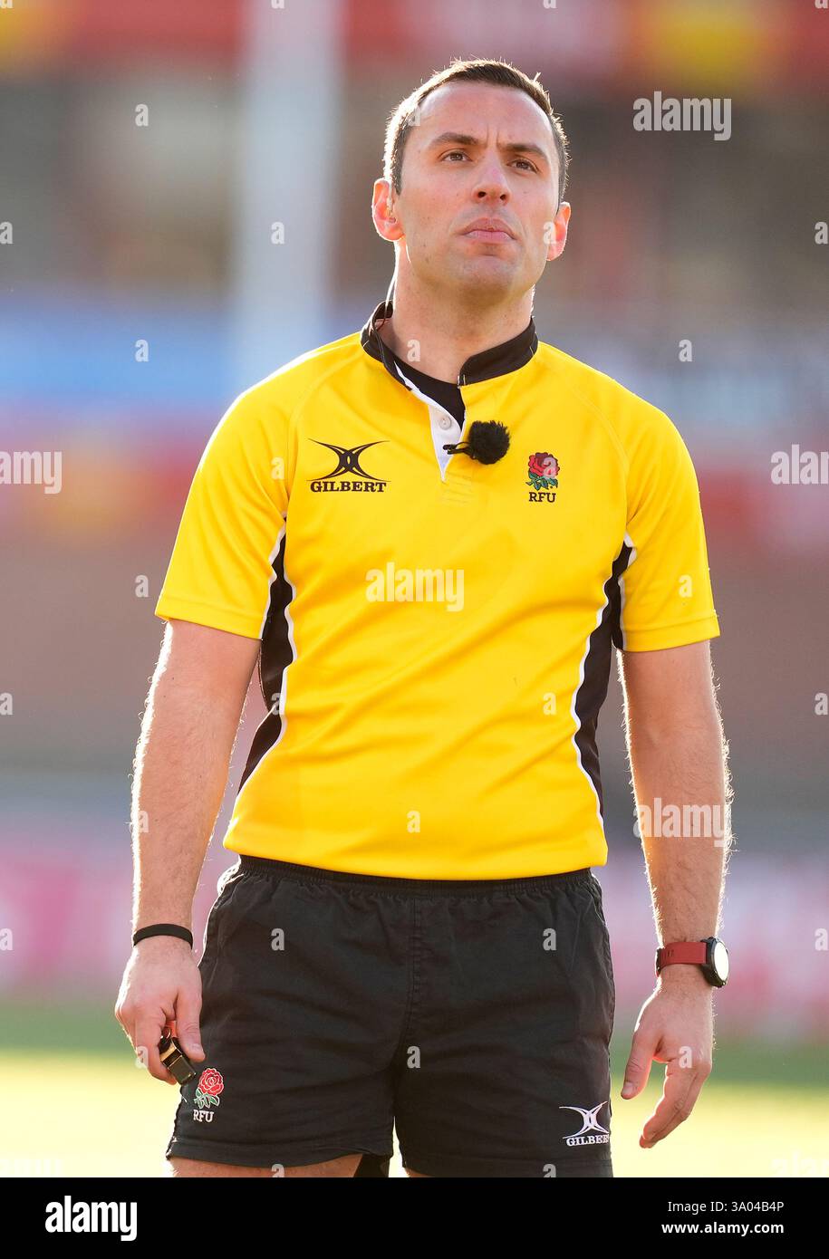 Referee Alex Thomas during the Premiership Women's Rugby semi-final ...