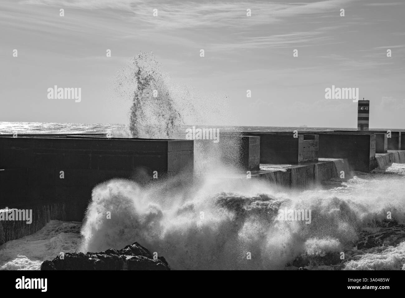 Huge wave explosion Black and White Stock Photos & Images - Alamy