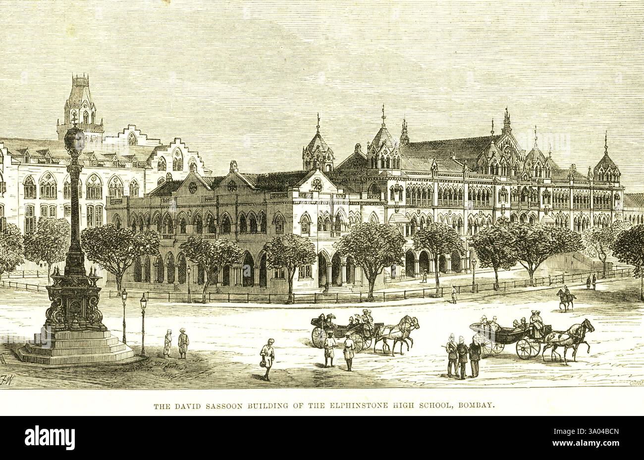 The David Sassoon building of the Elphinstone high school, Bombay now ...