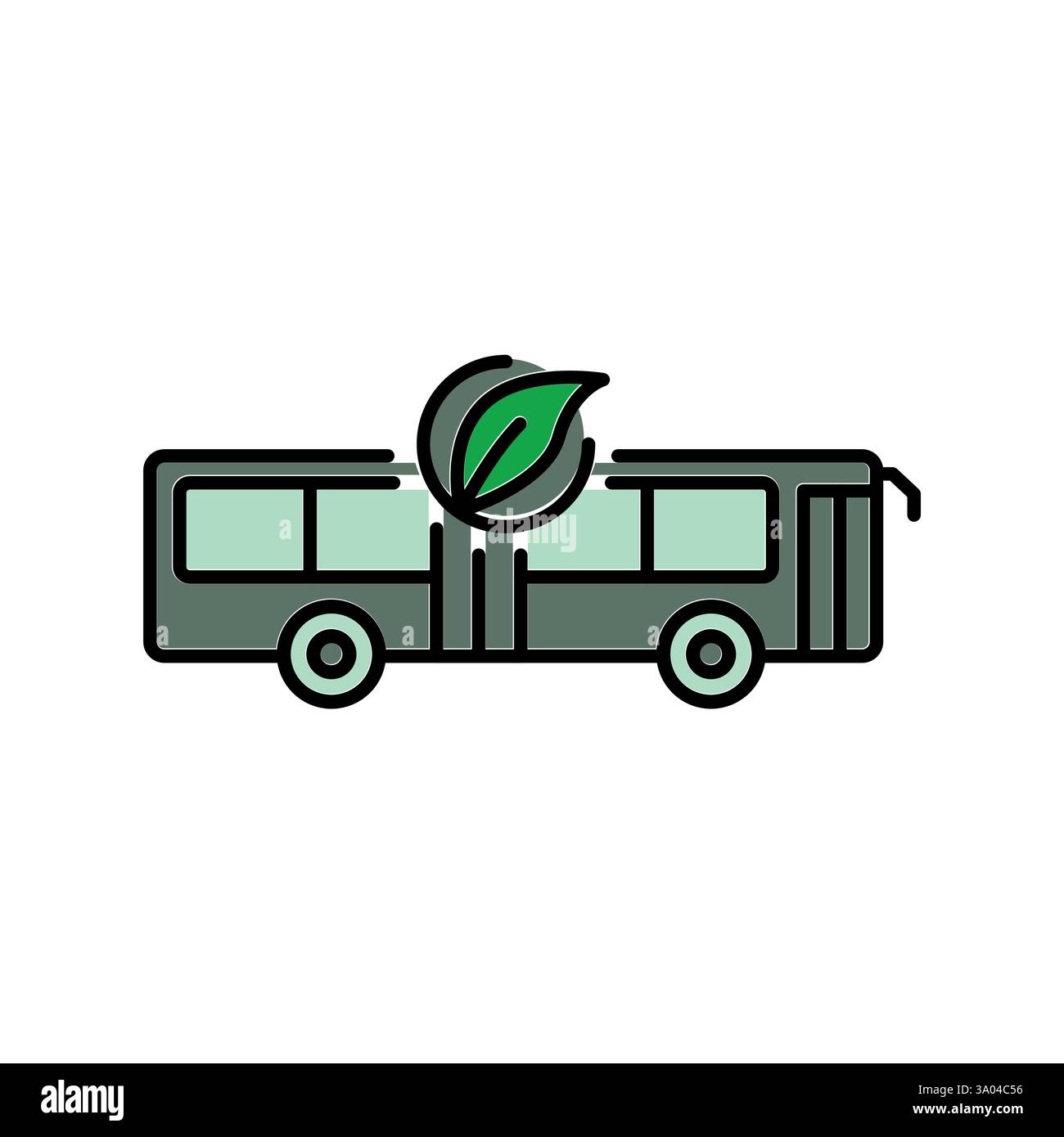 Electric Bus Color Line Icon Vector Isolated Element Editable Stroke Stock Vector Image And Art