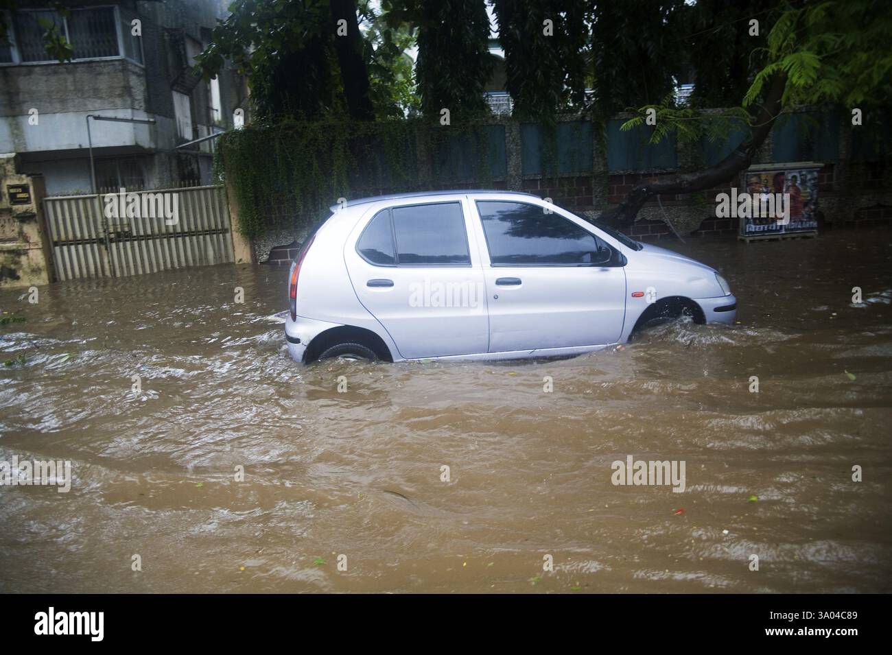 Season Monsoon, Heavy raining and water logging on Suburb road dated ...