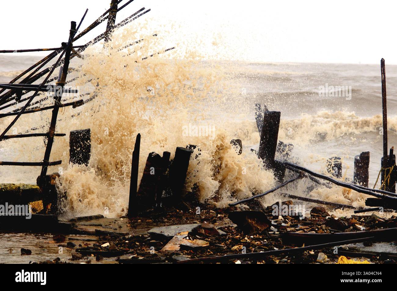 High tide of destruction, India, Asia Stock Photo - Alamy