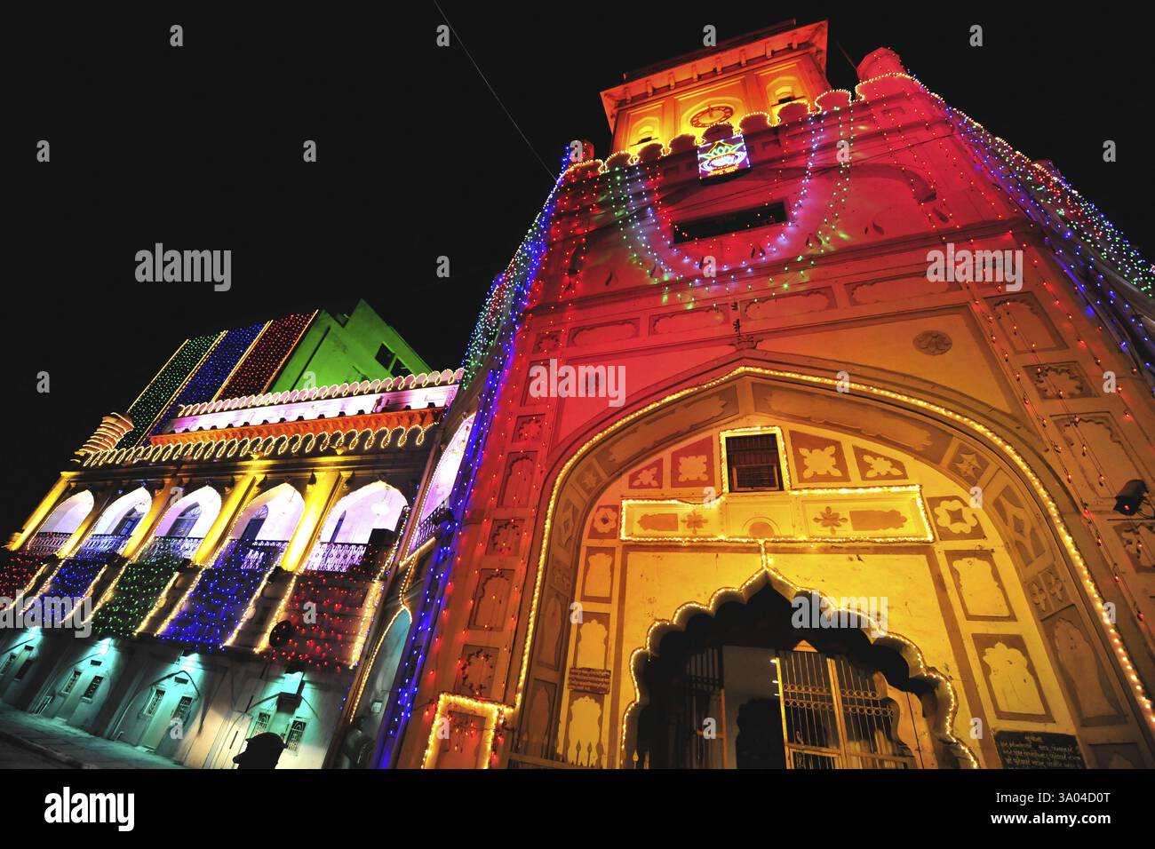 Illuminated mughal sharay surat municipal corporation office, Surat ...