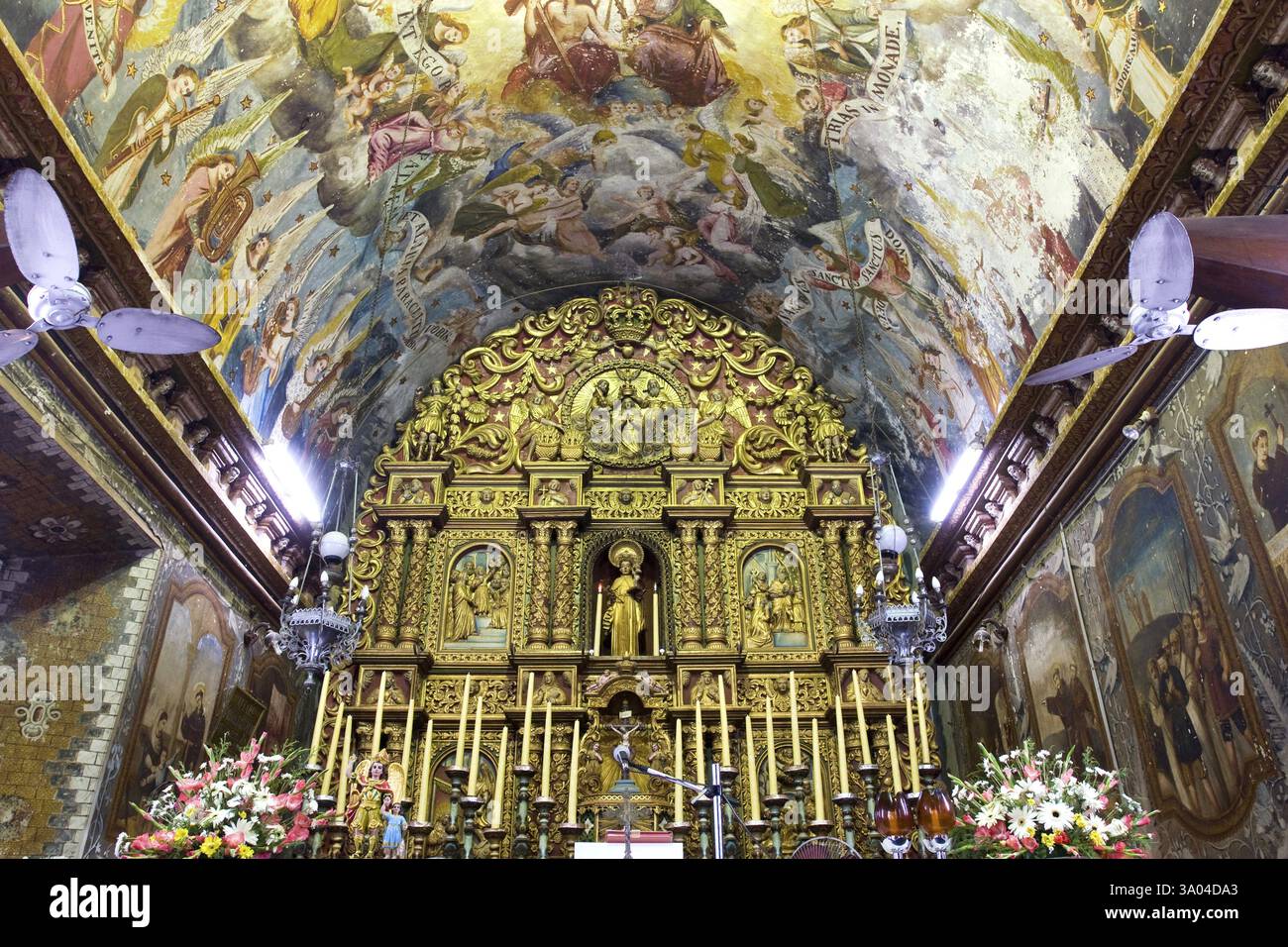 Altar, St. Anthony's church built in 18th century, Ollur, Kerala, India ...