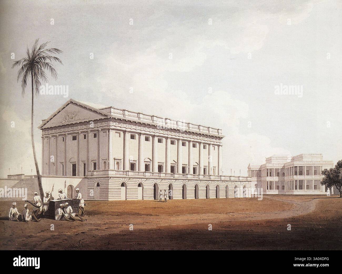 Banqueting House with Government House beyond, Madras, Chennai, Tamil ...