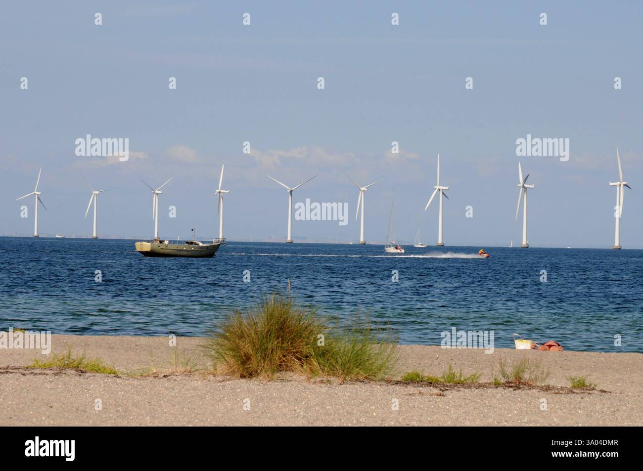Amager/Copenhagen/ Denmark/02 August 2024/Wind turbine wind power ...