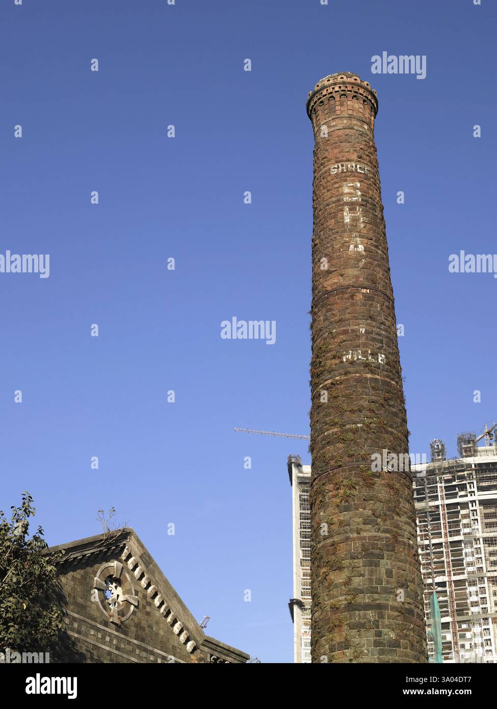 Old mill structure and new construction, Bombay Mumbai, Maharashtra ...
