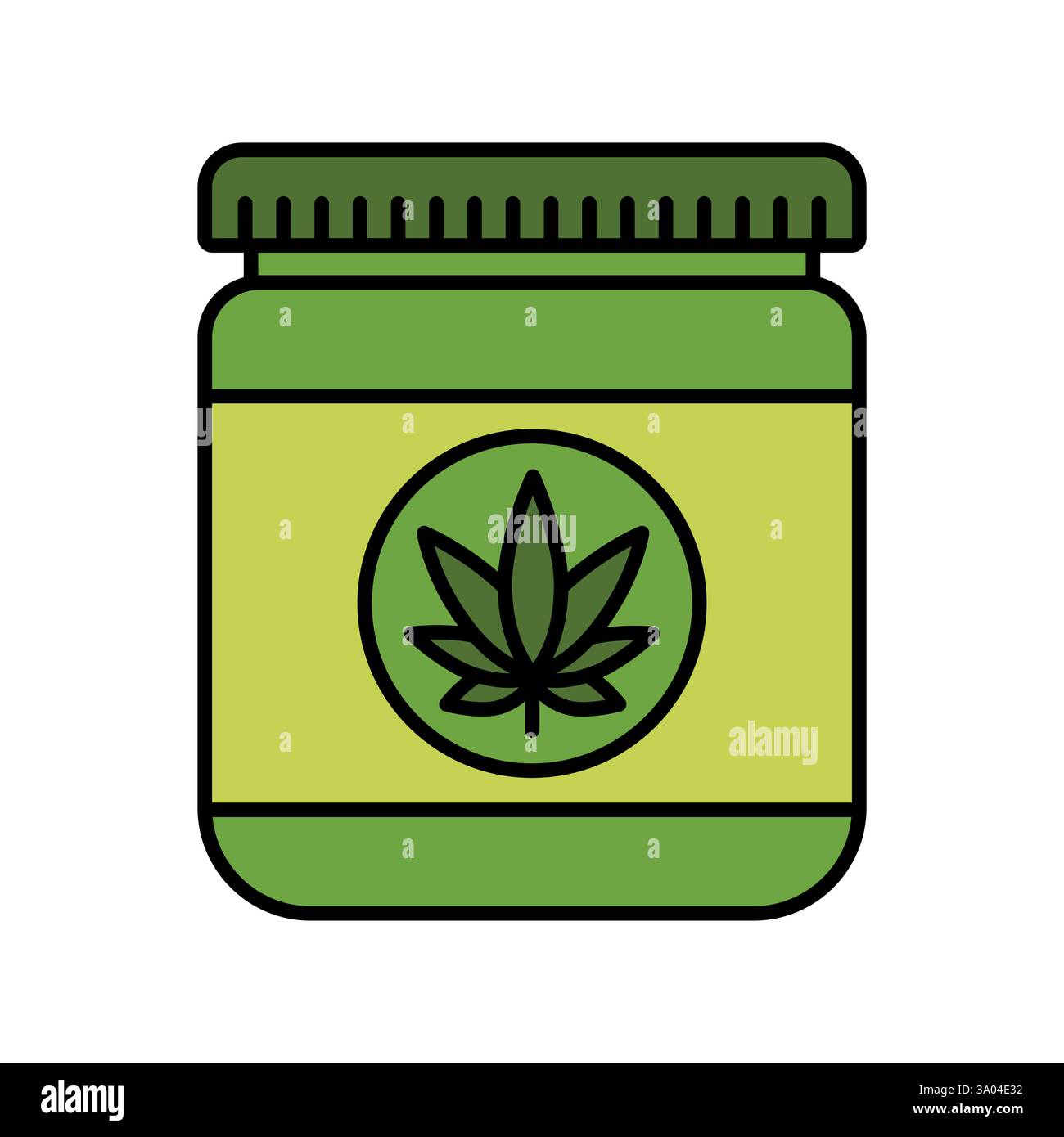 Hemp animal feed fillers color line icon. Vector isolated element ...