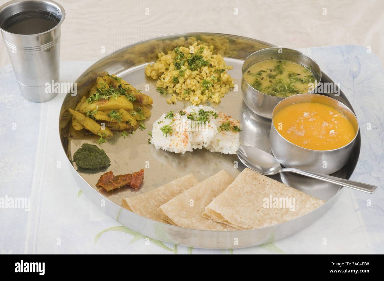 Gujarati food including various items steel plate Pune Maharashtra ...