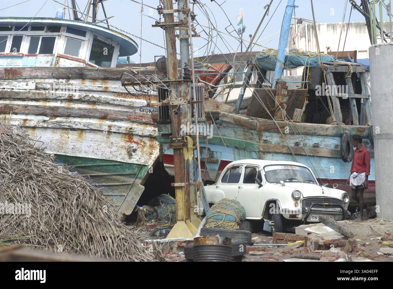 Damage, Natural Disaster Tsunami Earthquake on Sea Floor, Nagapattinum ...