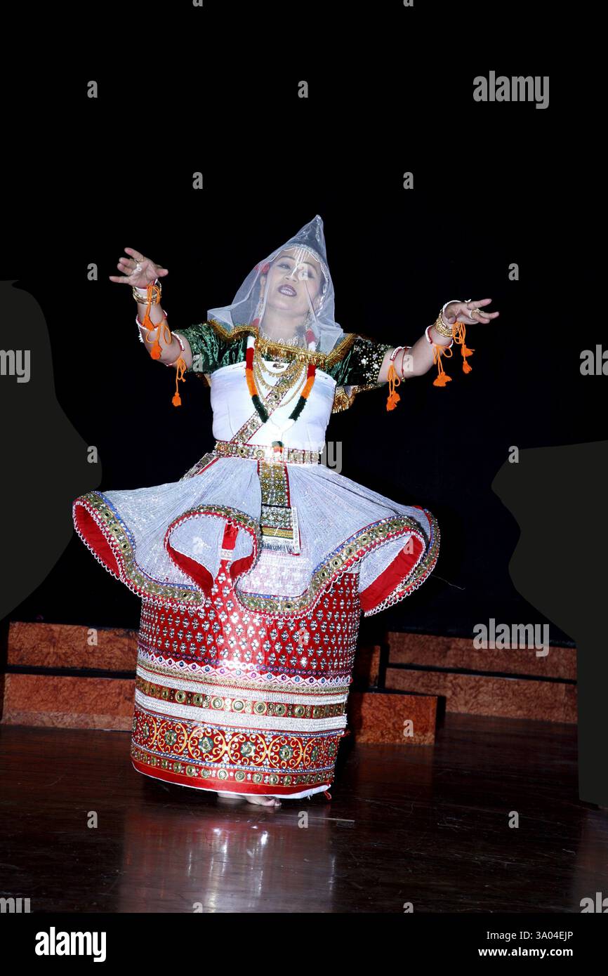 Manipuri folk dance raslila, Manipur, India NO MR Stock Photo - Alamy