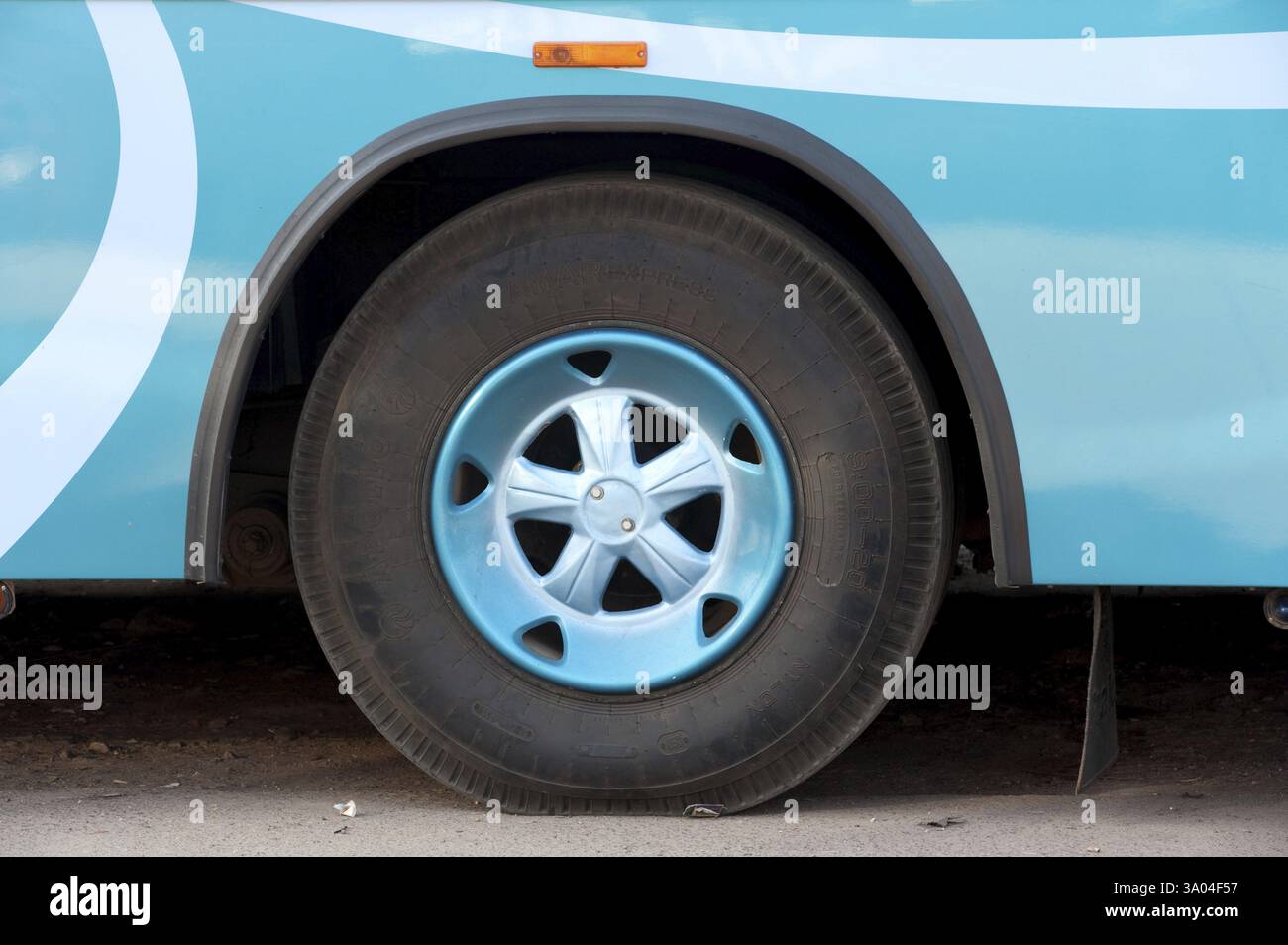 Close up of bus wheel, Trivandrum Thiruvananthapuram, Kerala, India ...