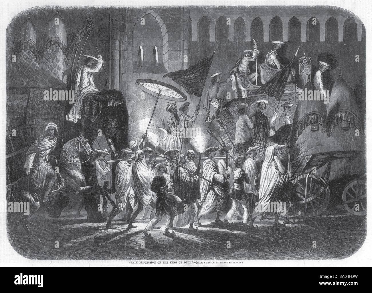 State procession of the king of Delhi, India, Asia Stock Photo - Alamy