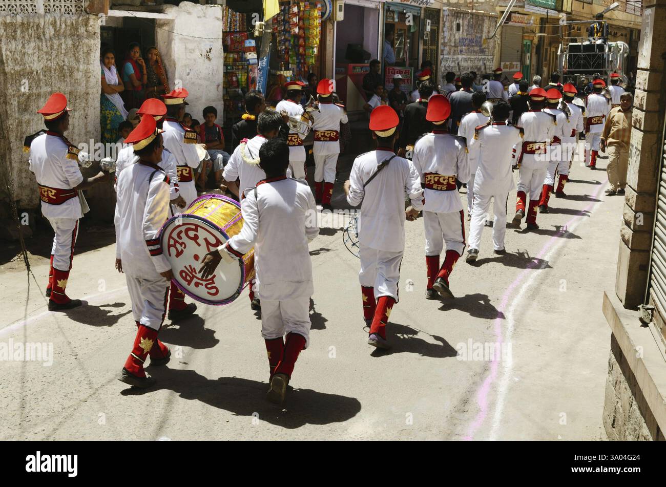 A musical band in religious procession of Pipa Jayanti-Jodhpur ...