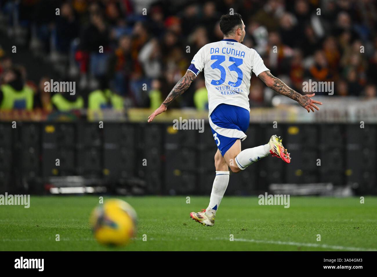 Rome, Italy. 02nd Mar, 2025. Lucas Da Cunha of Como 1907 celebrates ...