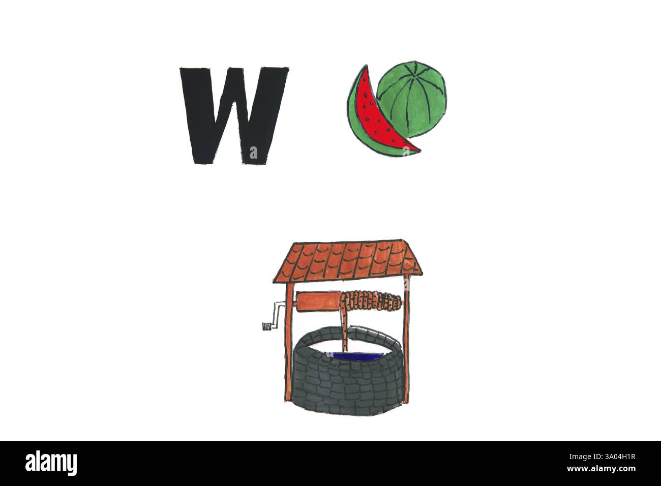 W is for well Cut Out Stock Images & Pictures - Alamy