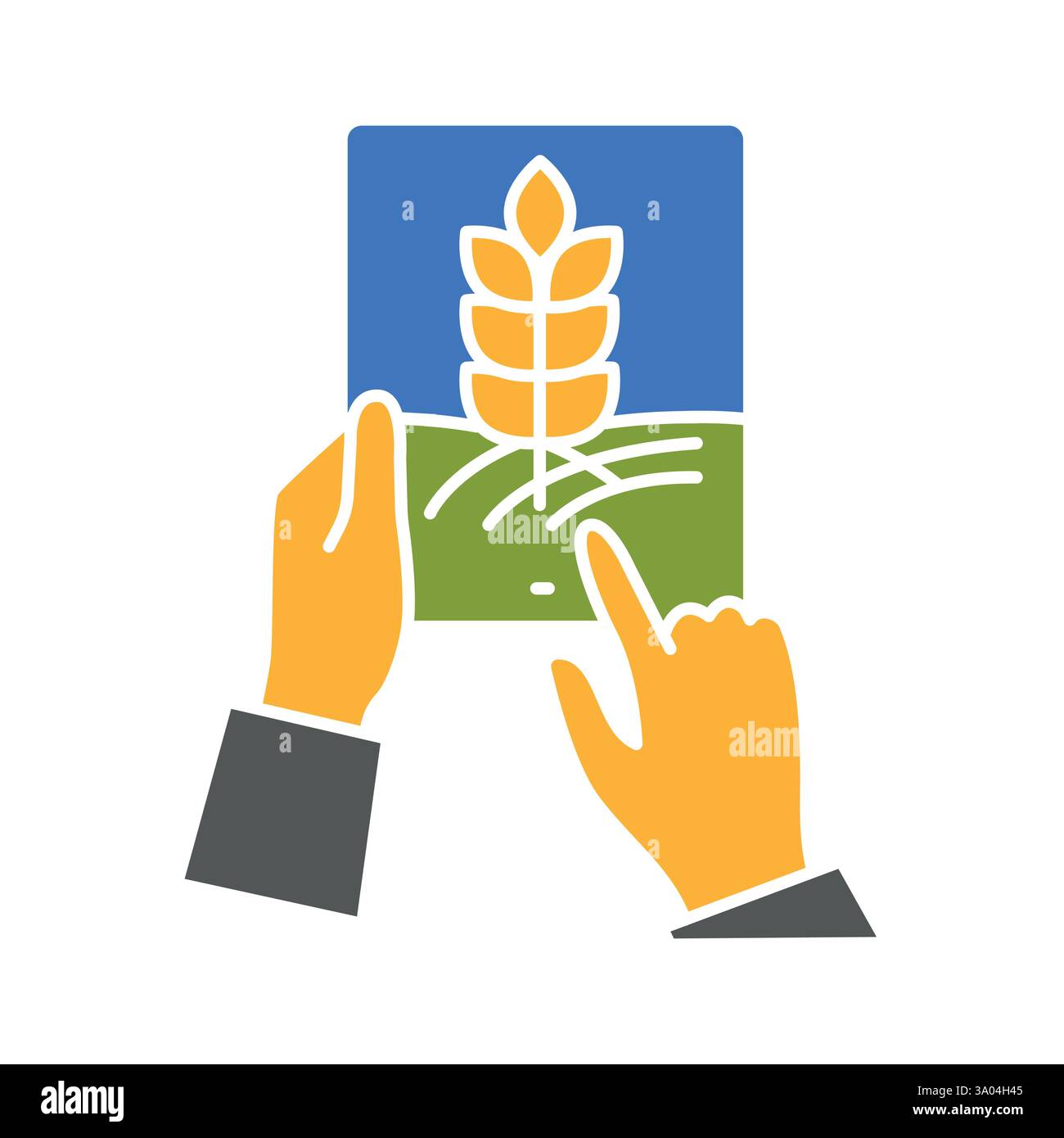 Agro Forecasting black line icon. Smart agriculture. Vector isolated ...
