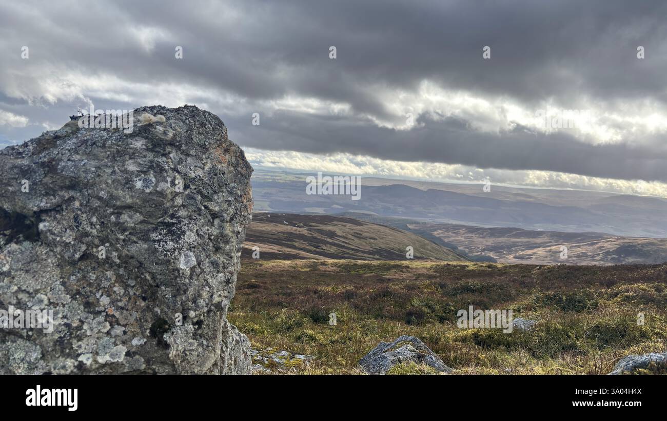 Glen Turret, Scottish mountain countryside landscape view across the ...