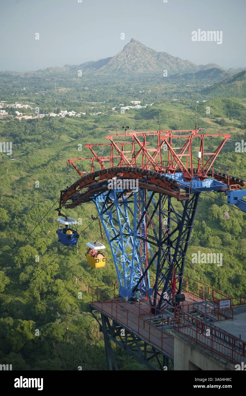 Cable cars at gabbar hill banaskantha Gujarat India Asia Stock Photo ...