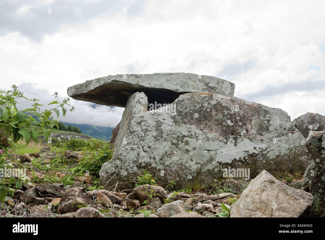 Megalithic dolmens or muniyaras at kovilkadavu, Kerala, India, Asia ...