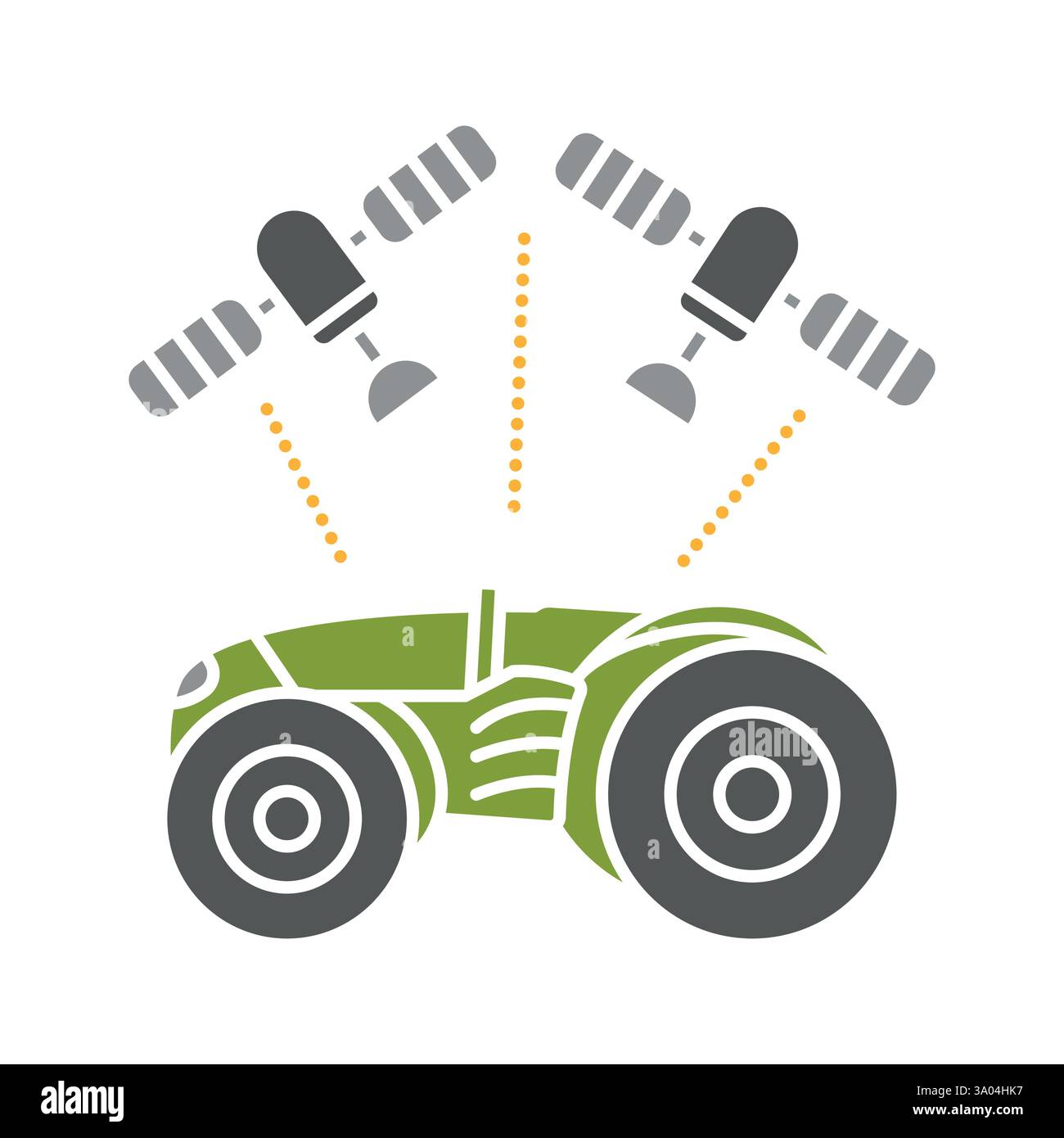 High-Precision Agriculture black line icon. Smart agriculture. Vector isolated element. Editable ...