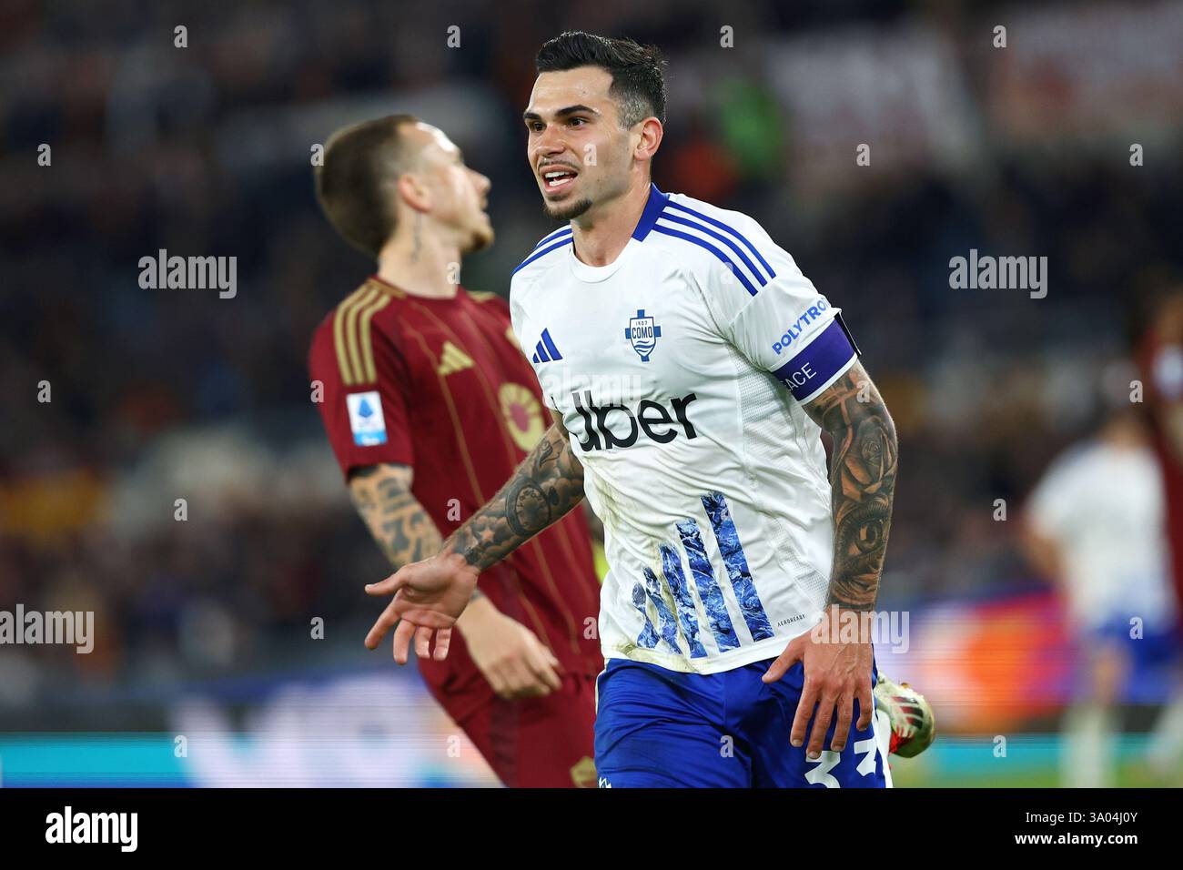 Rome, Italy. 2nd Mar, 2025. Lucas Da Cunha of Como celebrates after ...