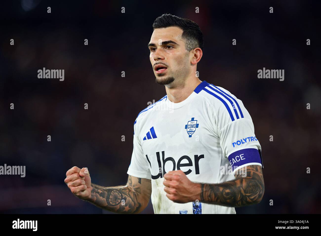 Rome, Italy. 2nd Mar, 2025. Lucas Da Cunha of Como celebrates after ...