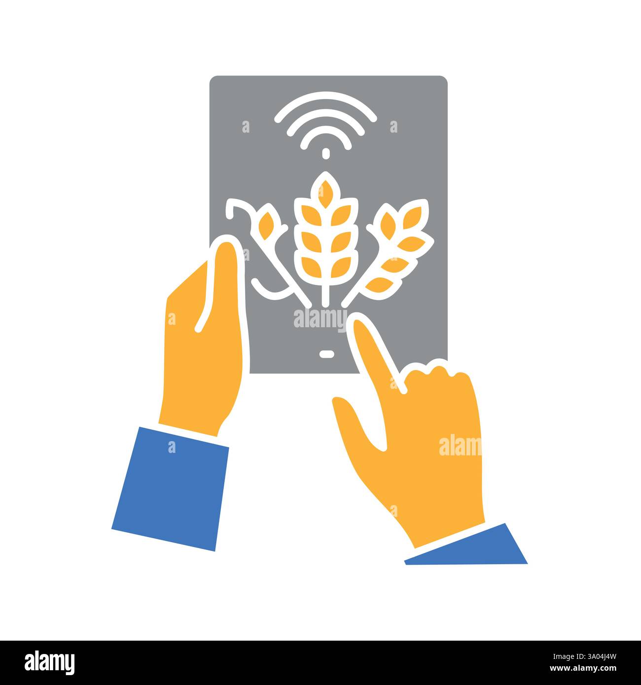 Precision Farming flat icon. Smart agriculture. Vector isolated element ...