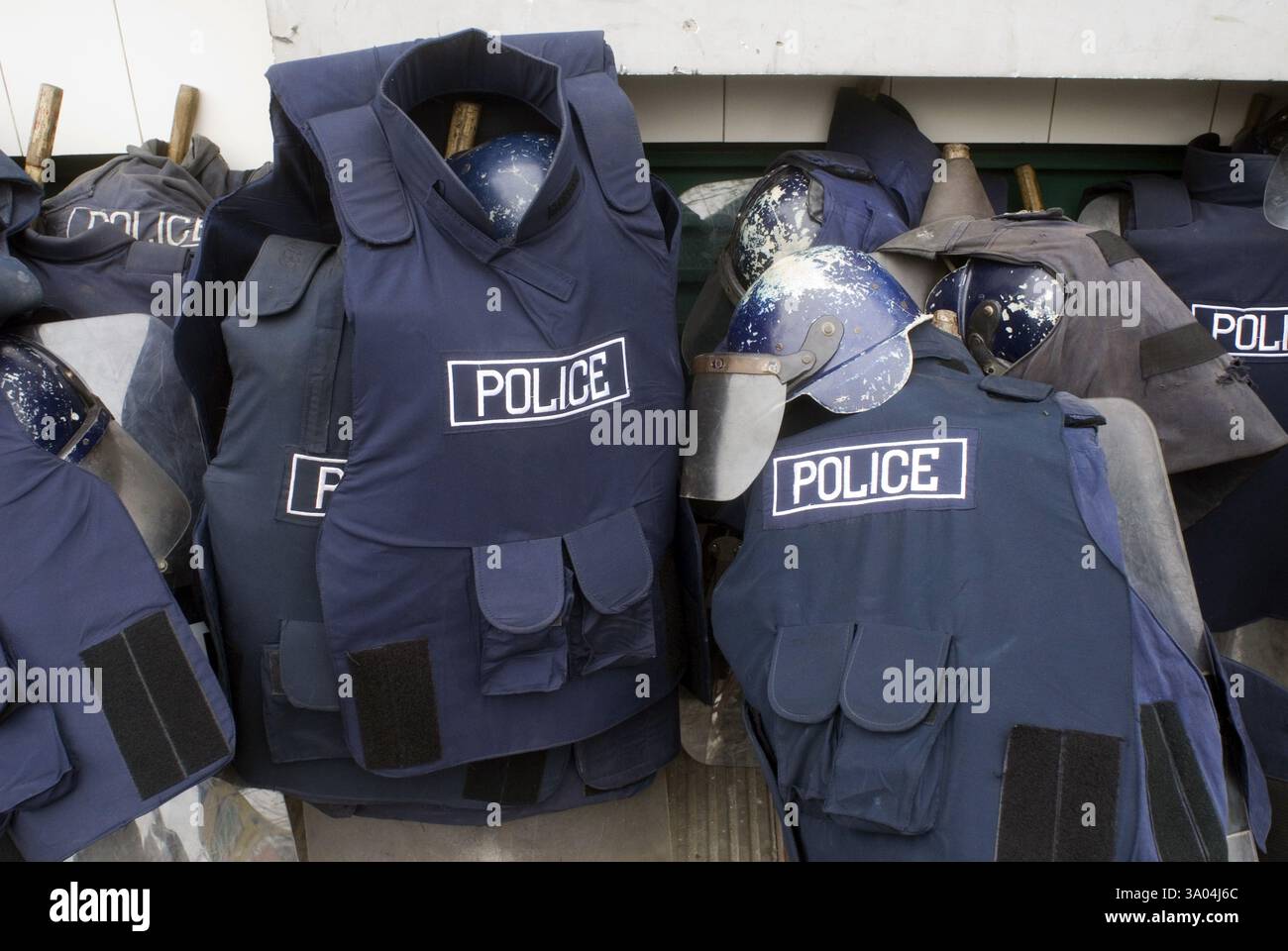 Police Safety Jackets and Helmet, Dhaka, Bangladesh, Asia Stock Photo ...