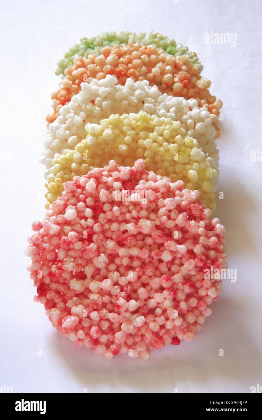 Colourful sabudana papad poppadom sago cycas circinalis metroxylon sagu ...