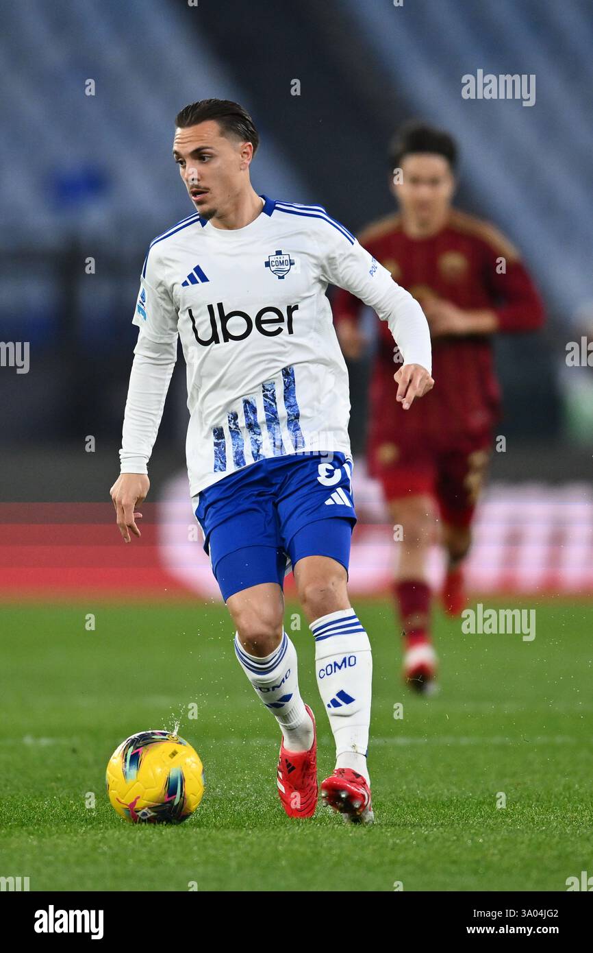 Maxence Caqueret of Como 1907 is in action during the 27th day of the ...