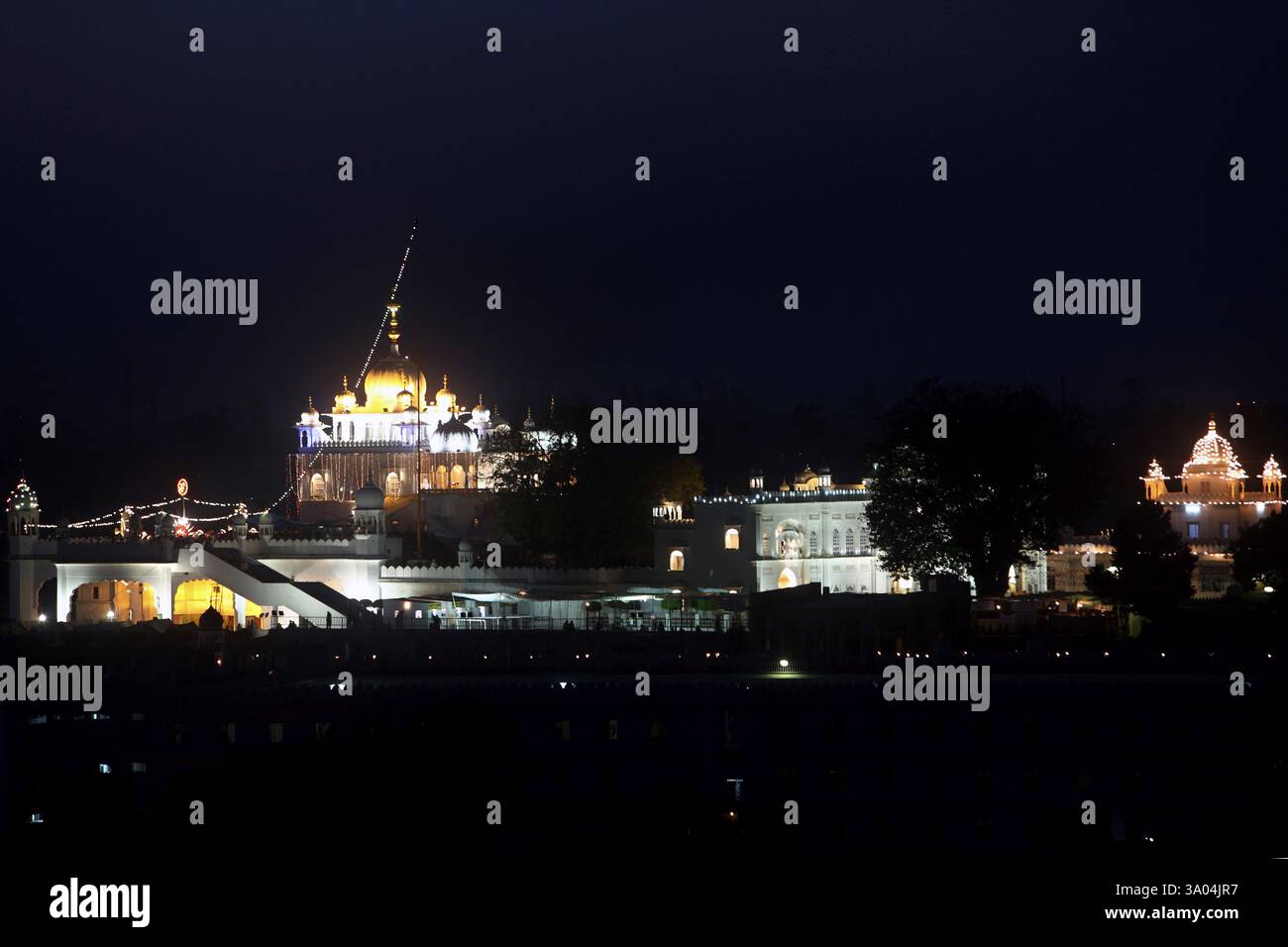 Exterior view of Anandpur Sahib Gurudwara in Rupnagar district, Punjab ...