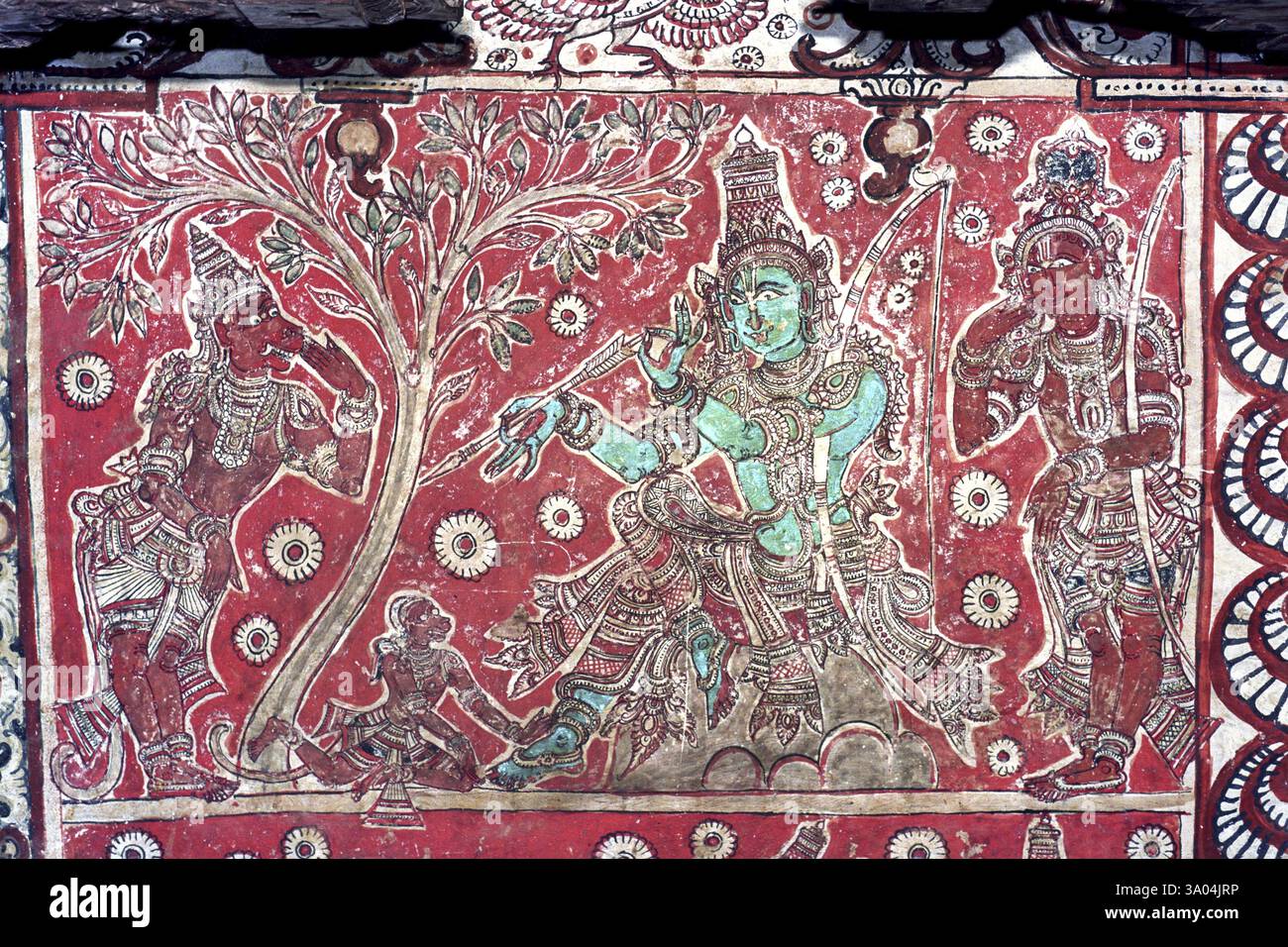 Sri Rama lakshman hanuman seventeenth century mural in ...