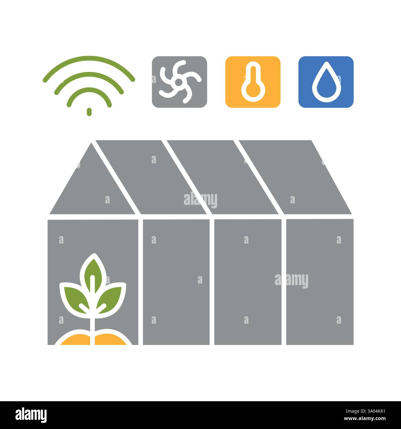 Smart greenhouse flat icon. Smart agriculture. Vector isolated element Stock Vector Image & Art ...