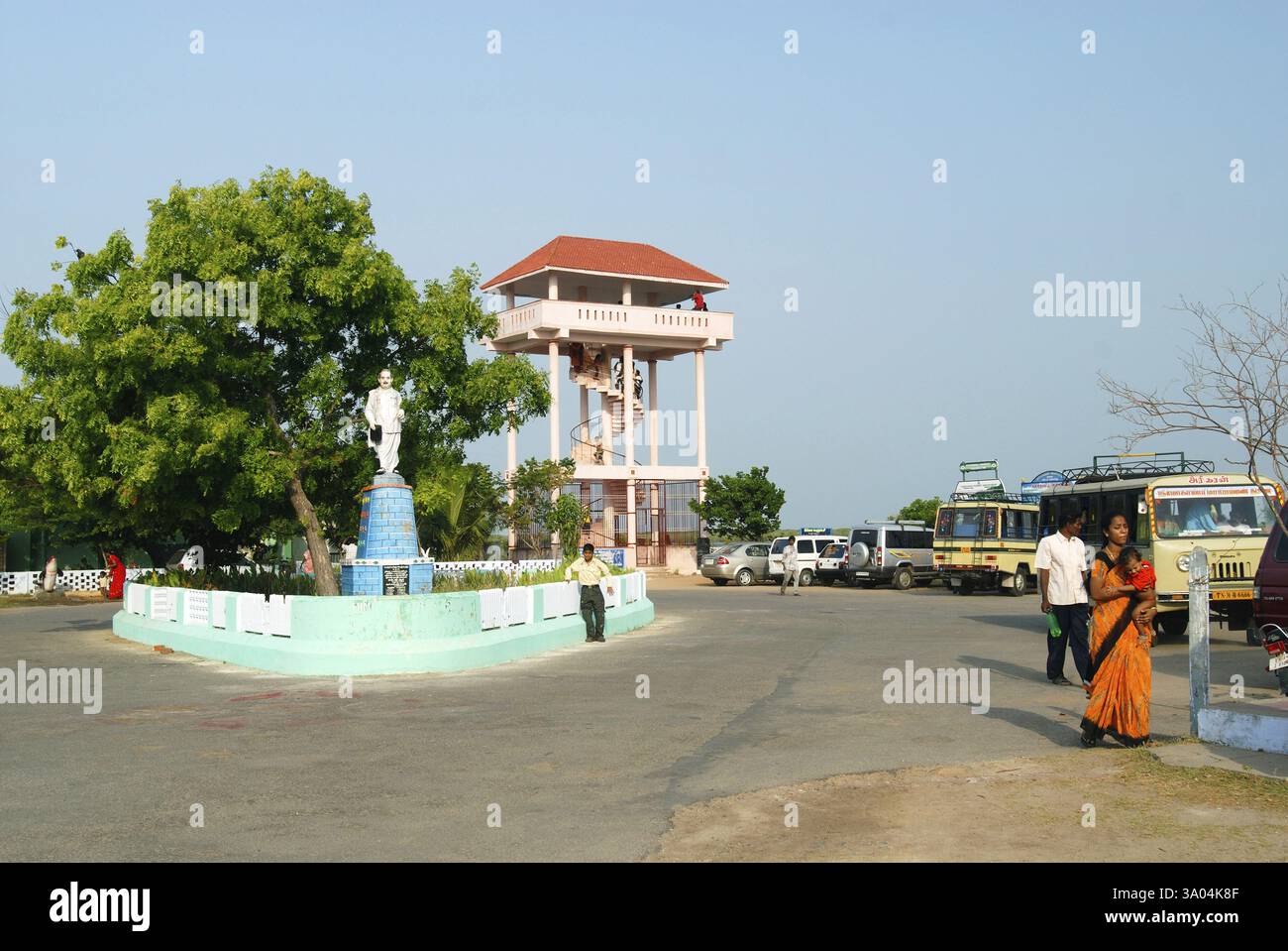 Road near Pichavaram mangrove forest, near Chidambaram, Tamil Nadu ...