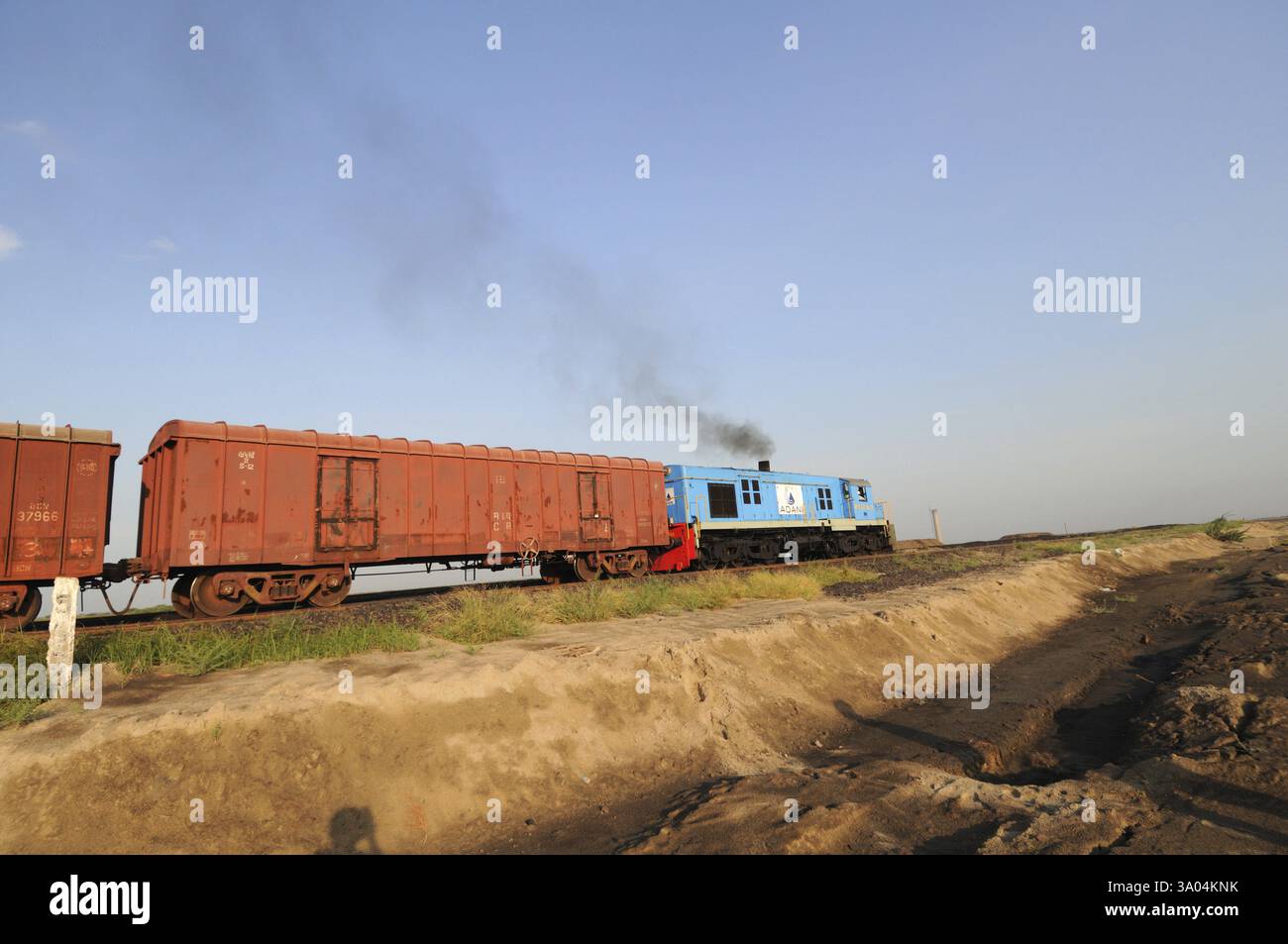 Goods train at Adani Power, Mundra, Kutch, Gujarat, India, Asia Stock ...