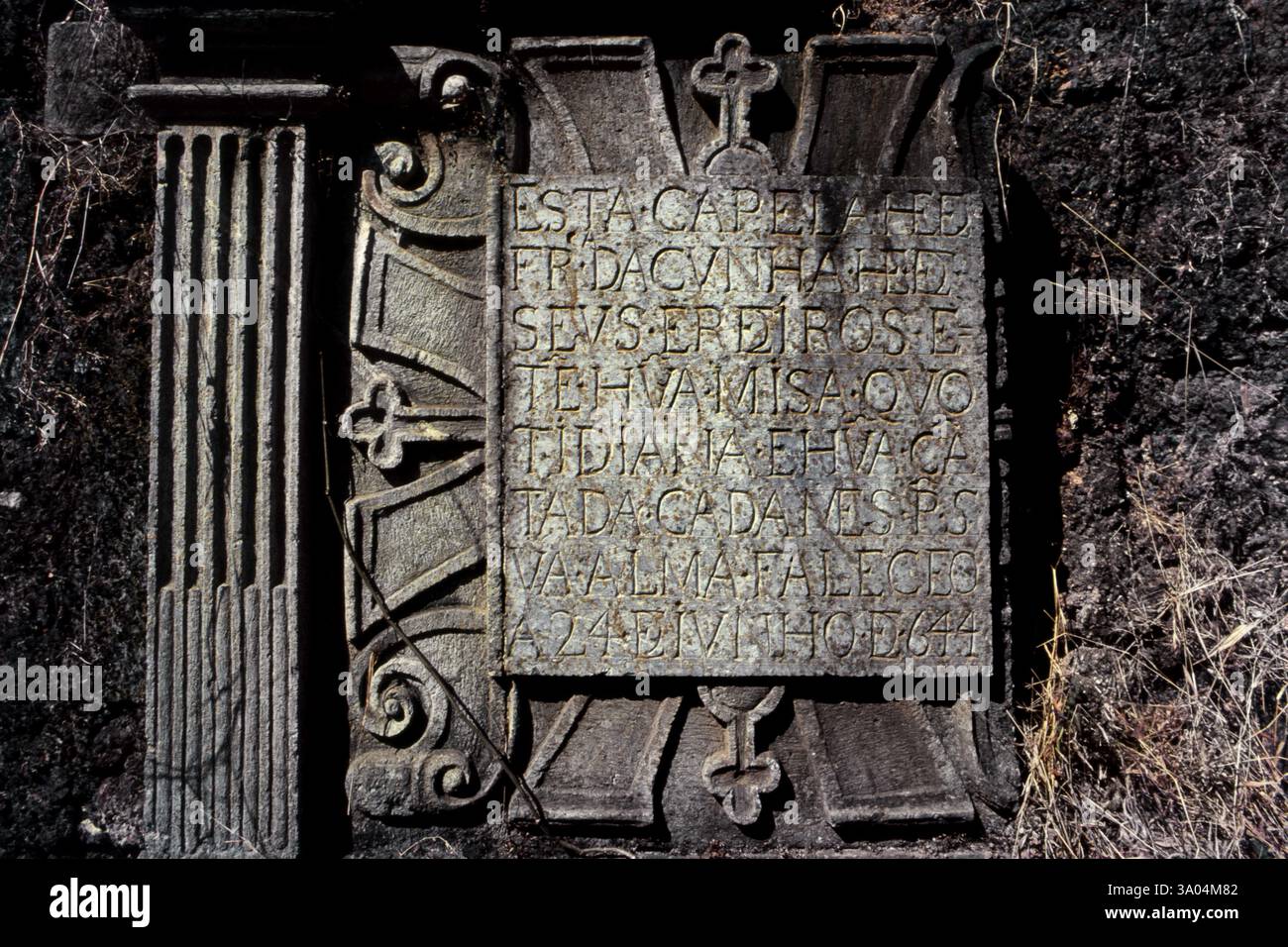 Ancient Goa script on old stone, India, Asia Stock Photo - Alamy