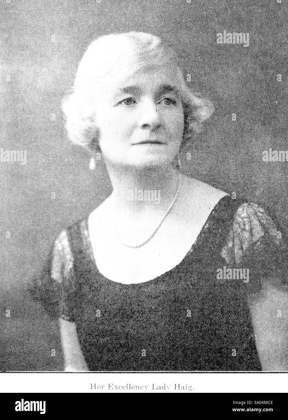 British officials, her Excellency lady Haig NO MR Stock Photo - Alamy