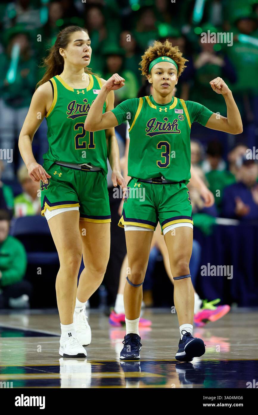 SOUTH BEND, IN - MARCH 02: Notre Dame Fighting Irish guard Hannah ...