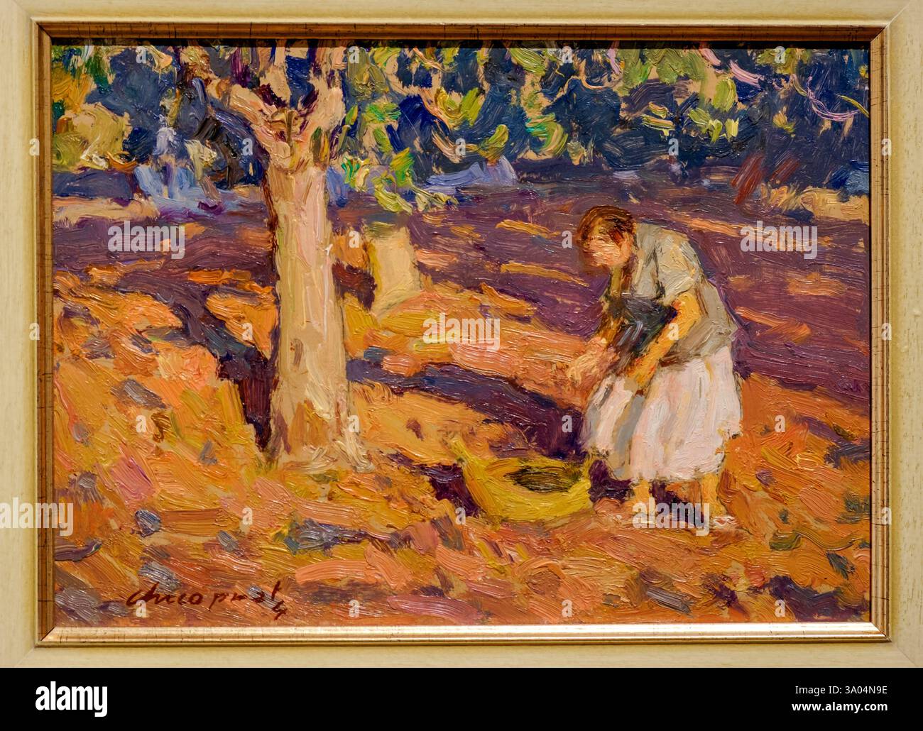 traditional Ibiza scene, oil on canvas, Jose Manuel Chico Prats, Museum of Ethnography of ...