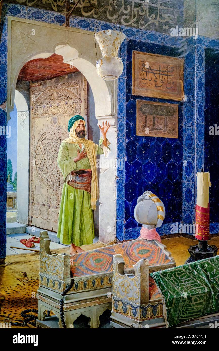 Osman Hamdi Bey, Old Man in Front of Children's Tombs, 1903, oil on ...